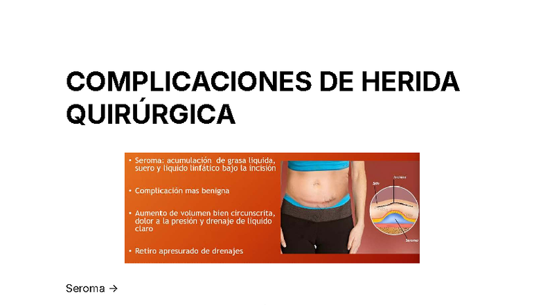 Complicaciones de Herida Quirúrgica: Tratamientos y Manejo ...