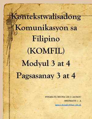 Module 3 - PAMBANSANG SERBISYO SA MAMAMAYAN: Kalagayan ng Serbisyong Pabahay, Pangkalusugan ...