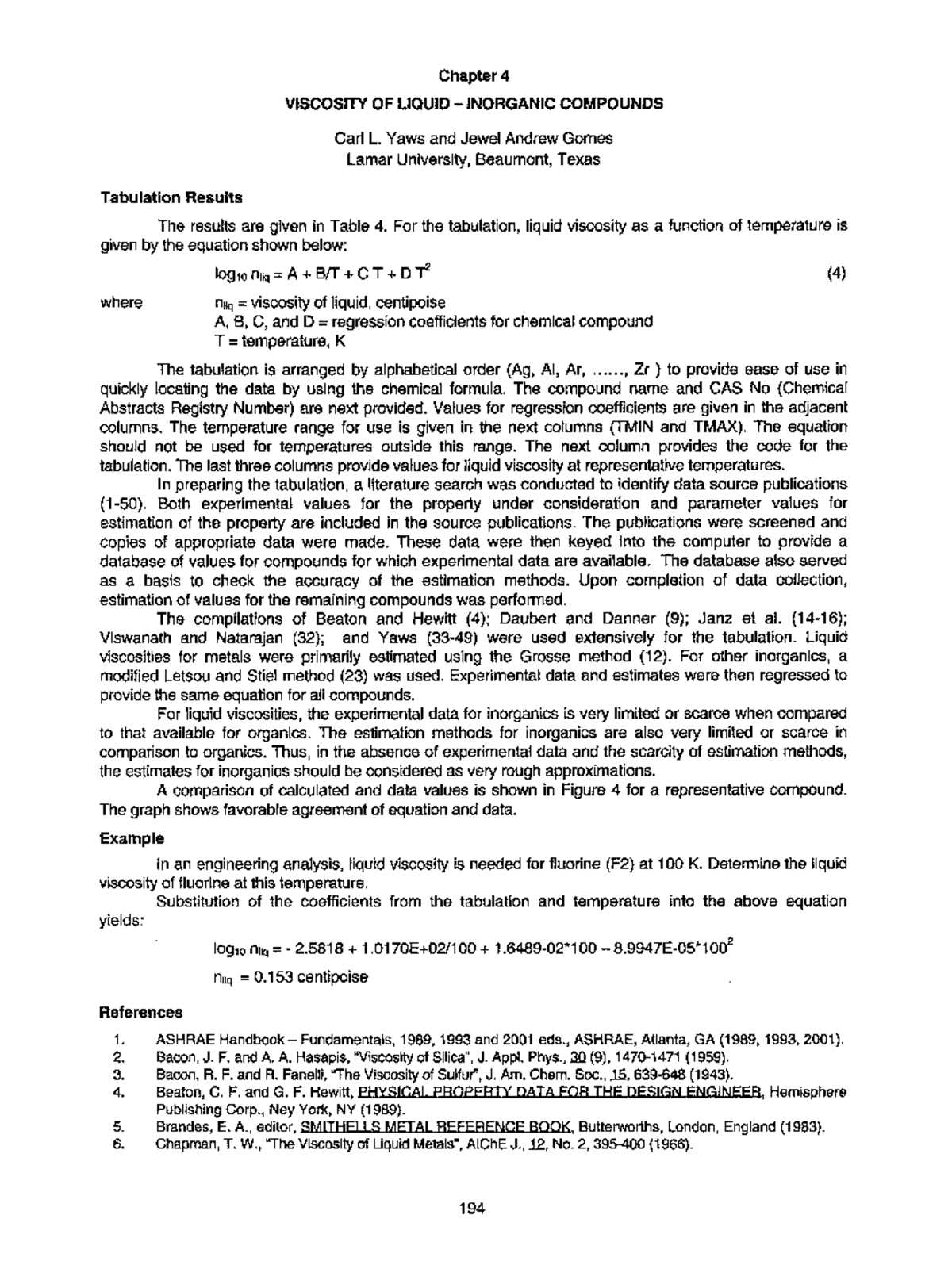 Chapter 4: Viscosity of Inorganic Liquids (Course Code: CHEM 301) - Studocu