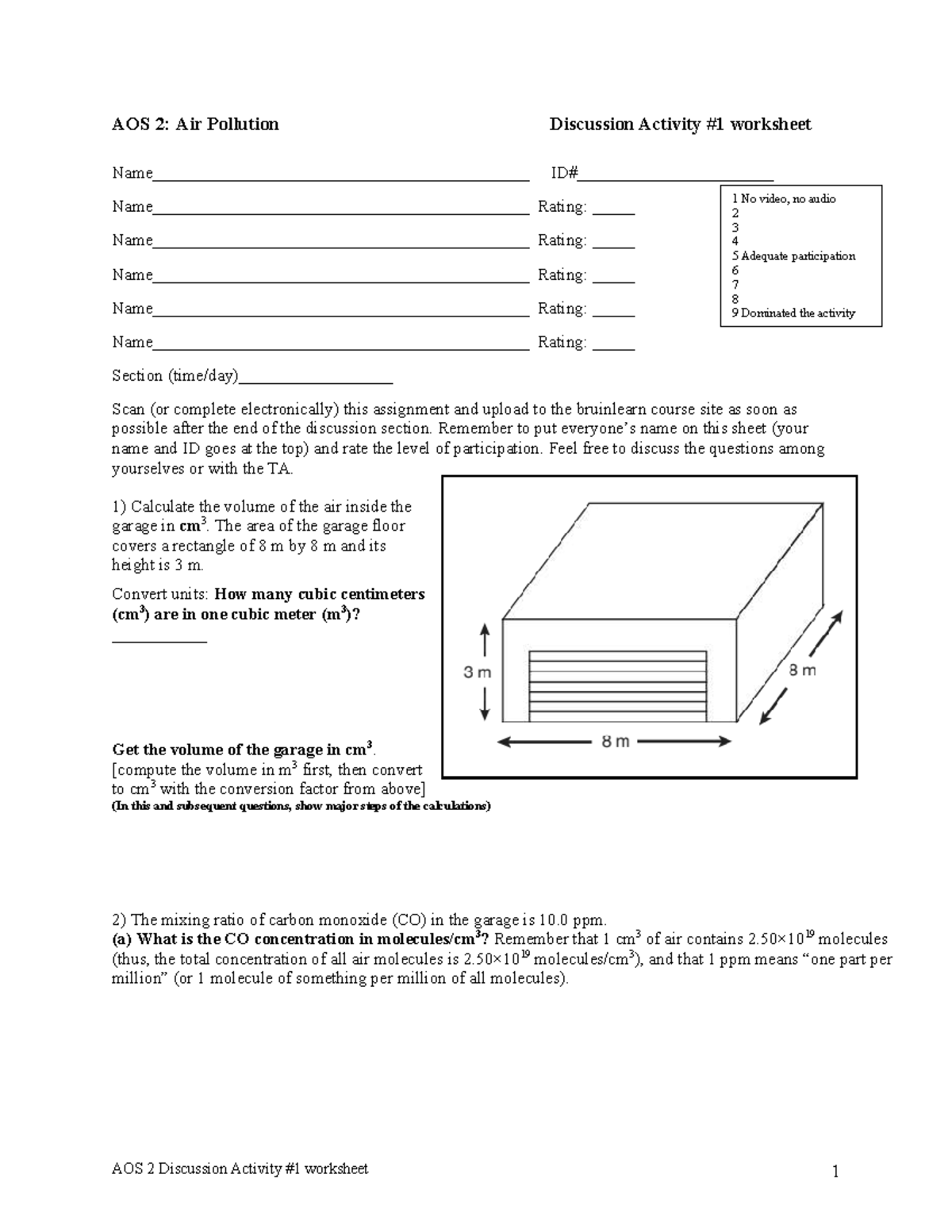 AOS 2: Air Pollution Discussion Activity Worksheet #1 - Studocu