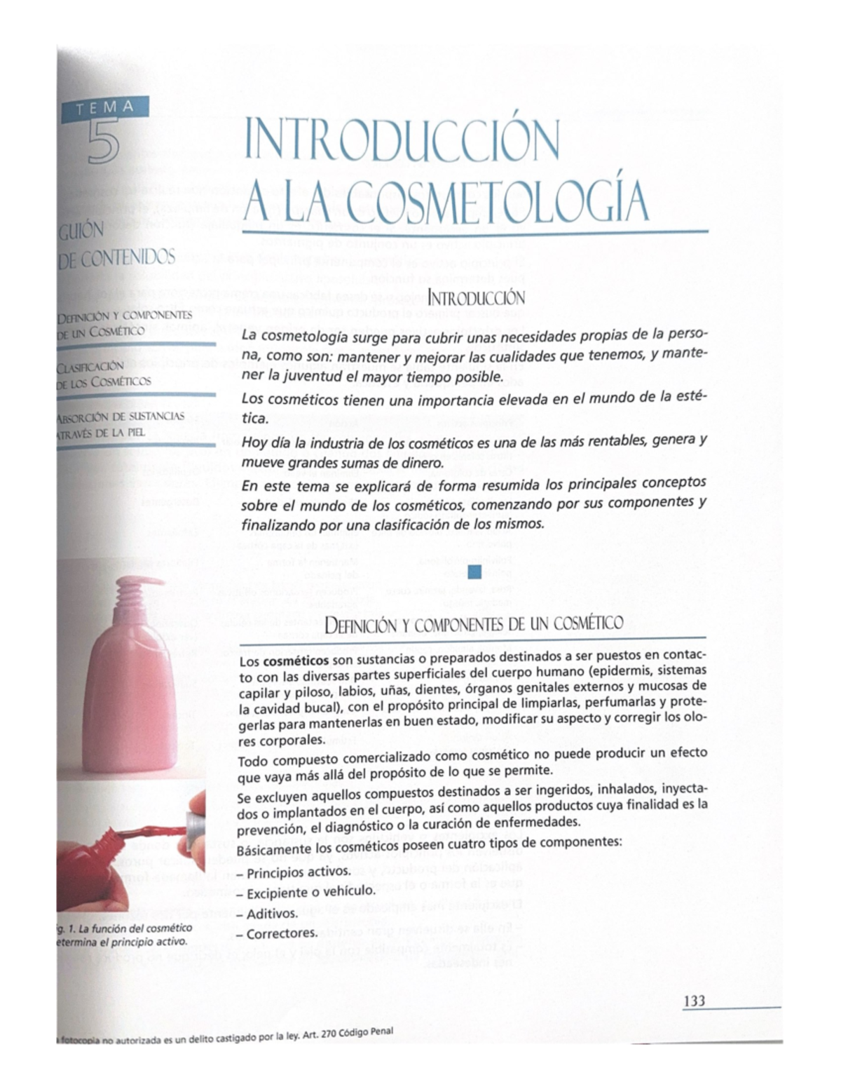 Estética 1: Introducción a la Cosmetología y sus Componentes - Studocu