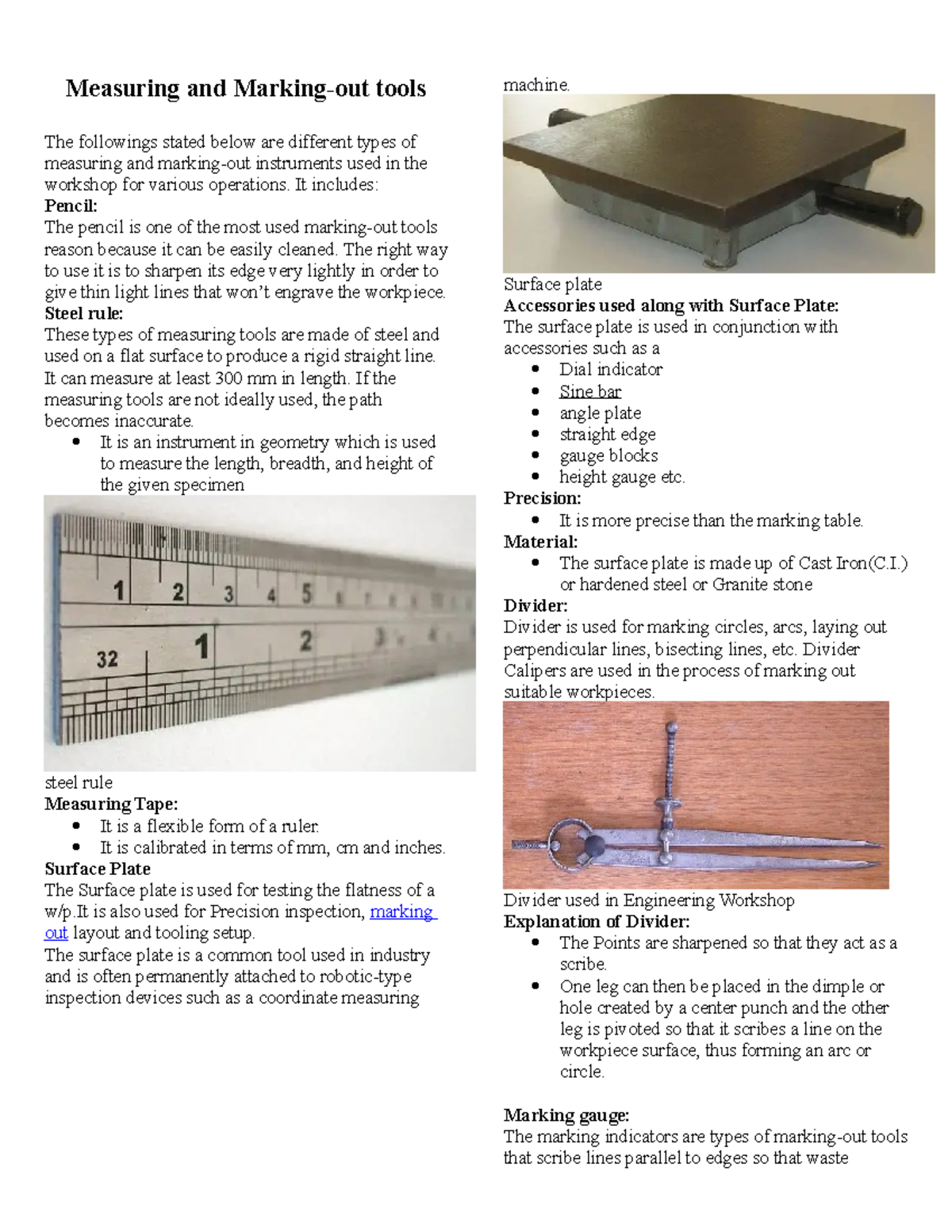 Measuring and Marking-out Tools: A Comprehensive Guide and Overview ...