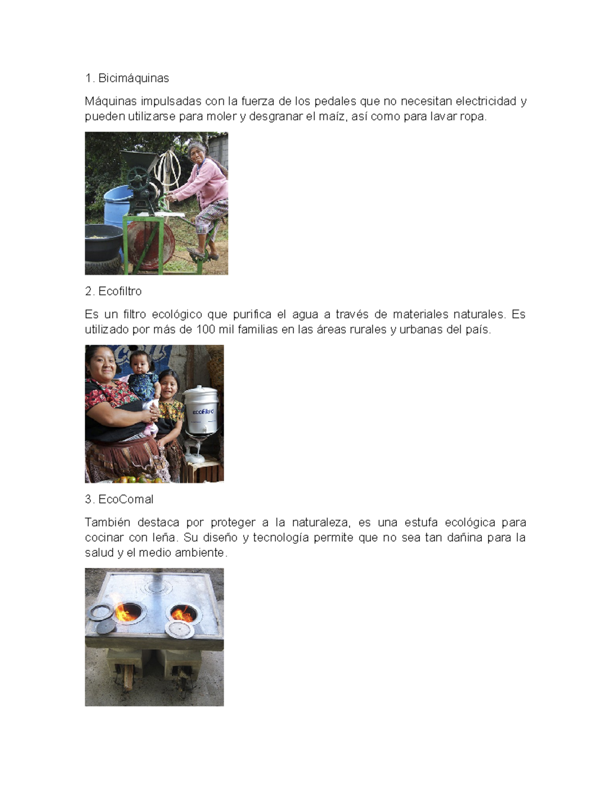 5 Innovaciones Tecnológicas de Guatemala: Máquinas y Dispositivos - Studocu