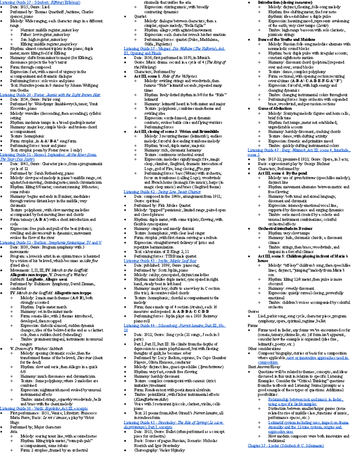 Exam 3 Listening Guides - Listening Guide 27 - Schubert: Elfking ...