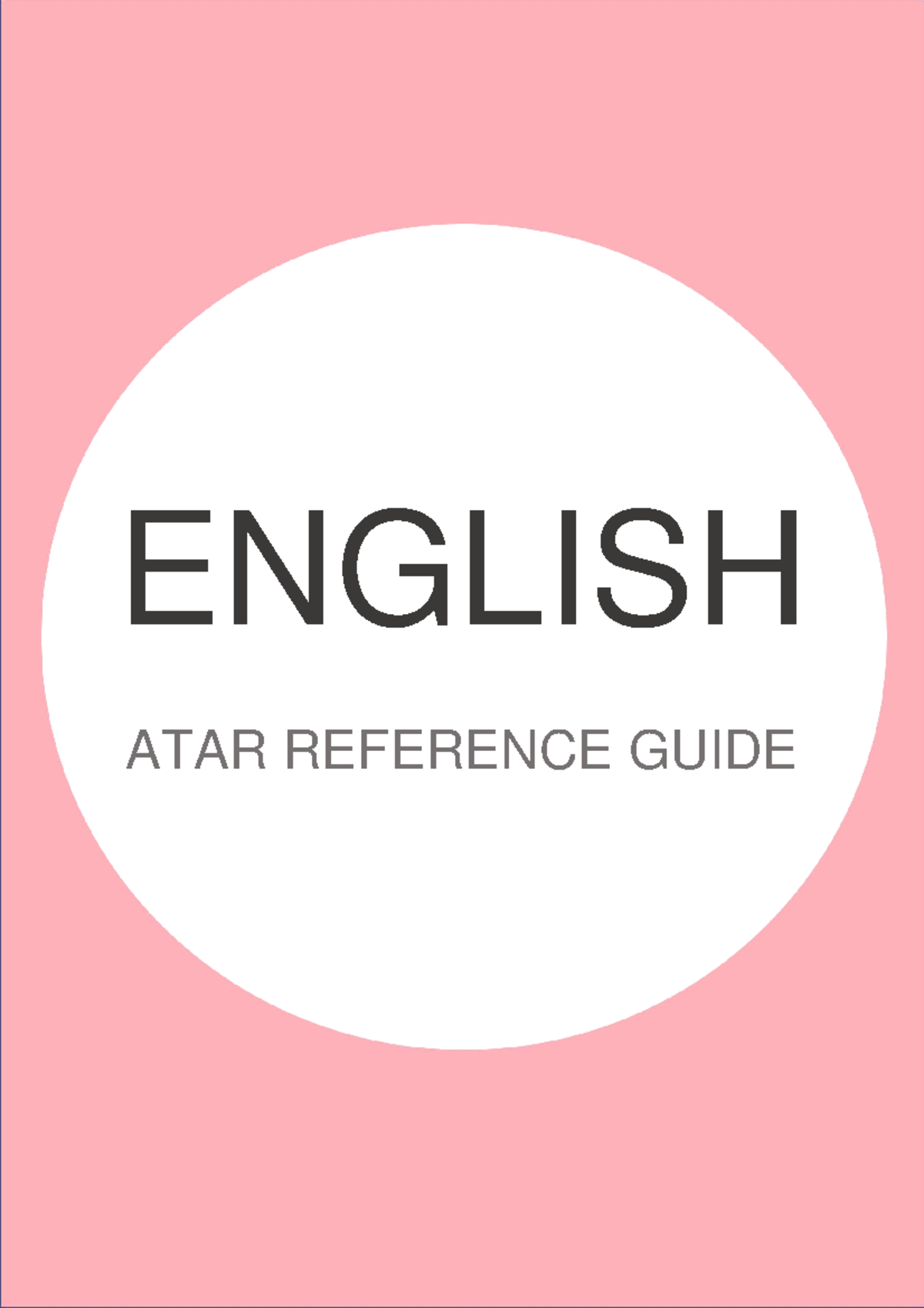 Year 12 English ATAR Notes: Comprehensive Study Guide for Success - Studocu