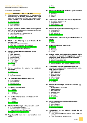 Clinpara LAB Notes (Trematodes) - PHYLUM PLATYHELMINTHES: CLASS ...
