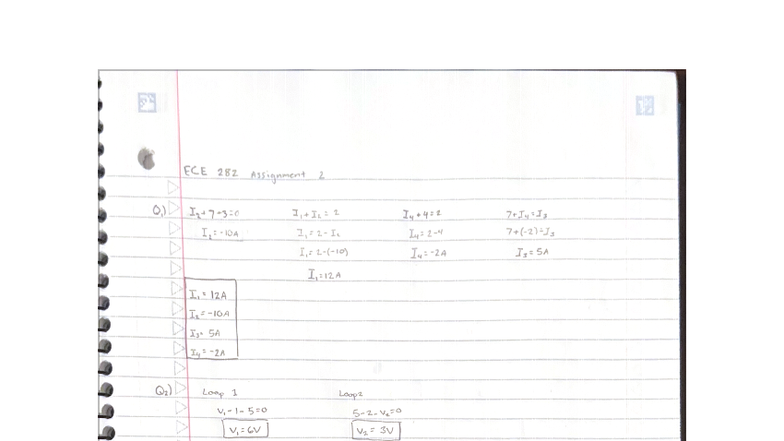 ECE 282 Assignment 2: Circuit Analysis and Calculations - Studocu