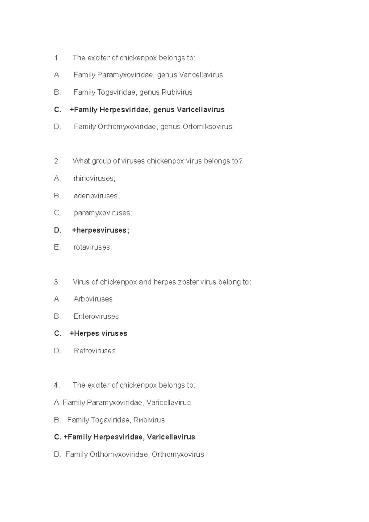 Chickenpox Quiz Questions and Answers - Study Guide for MIC 101 - Studocu