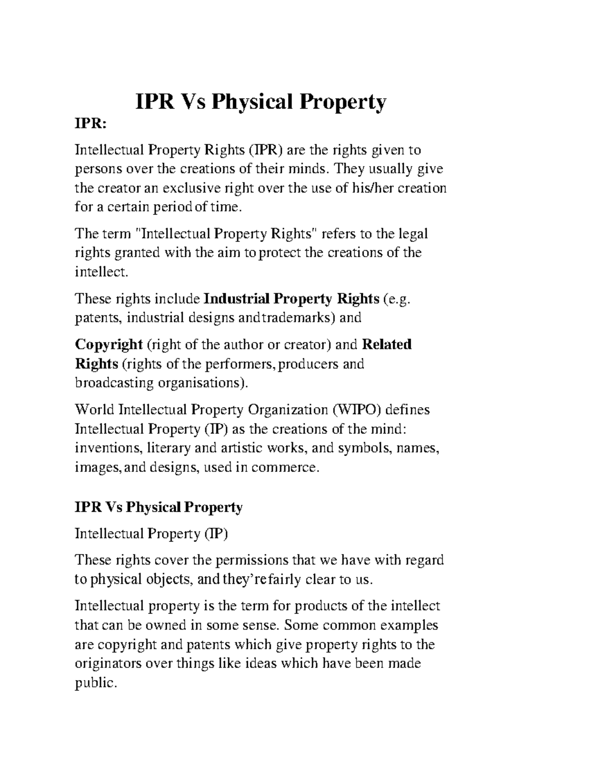 IPR vs Physical Property: Understanding Key Differences and Insights ...