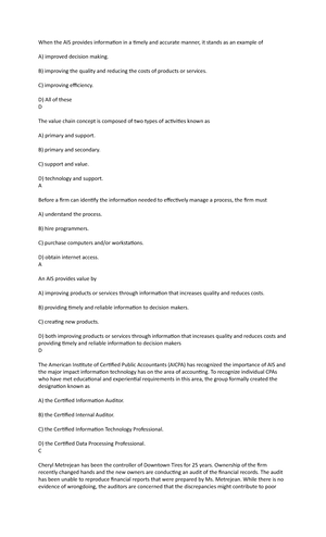 MSQ-06 - Master Budget - Test bank - THEORY Budgeting concepts Which of ...