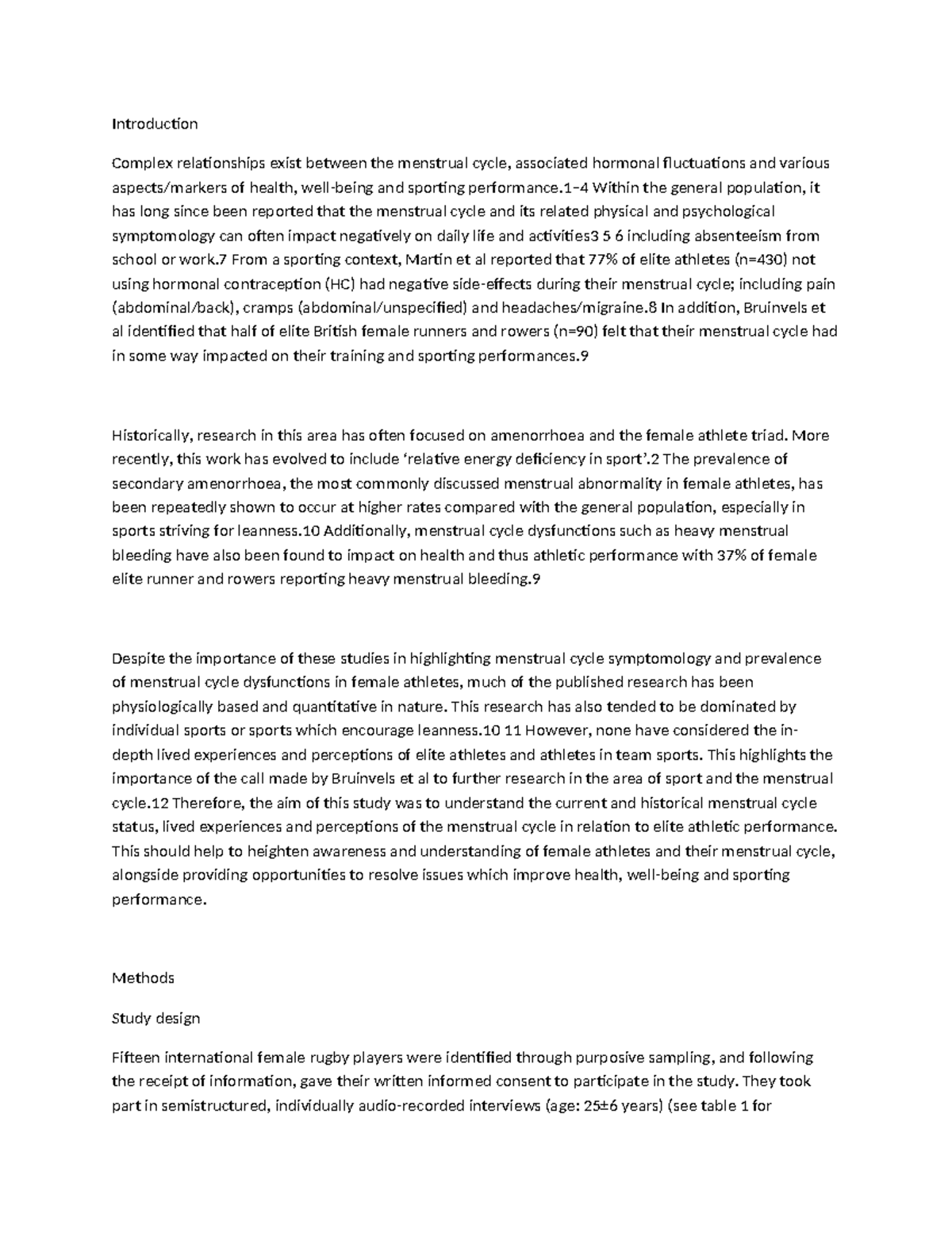 Understanding Menstrual Cycle Impacts on Elite Female Athletes: A Study ...