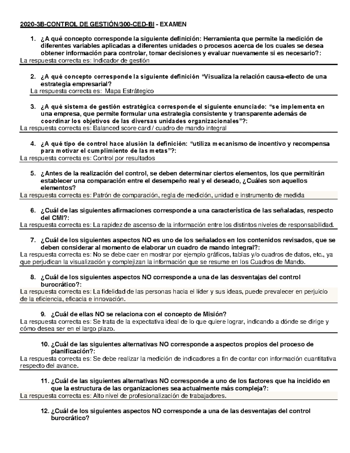 Examen Final Control de Gestión Pública - Nota 7 - Studocu
