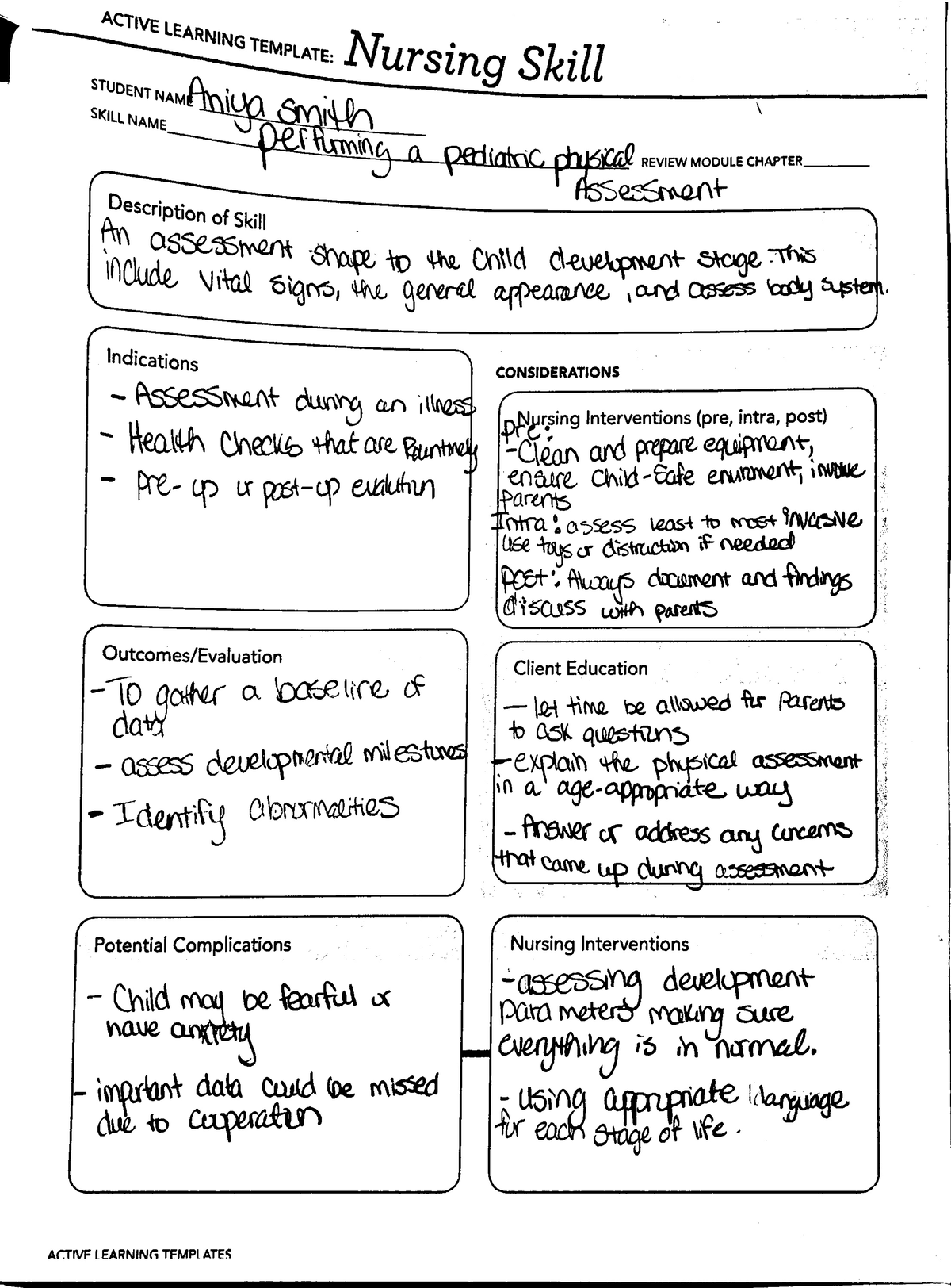 ACTIVE LEARNING TEMPLATE: Nursing Skill - Pediatric Vital Signs ...