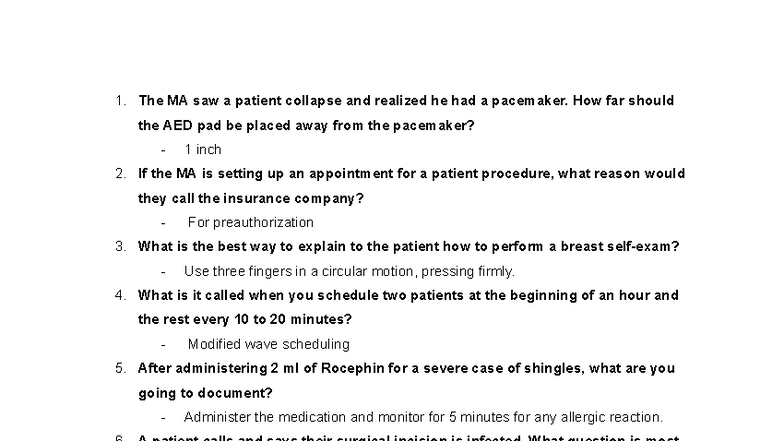MA Certification Test Questions & Answers: Medical Assistant Exam Prep ...