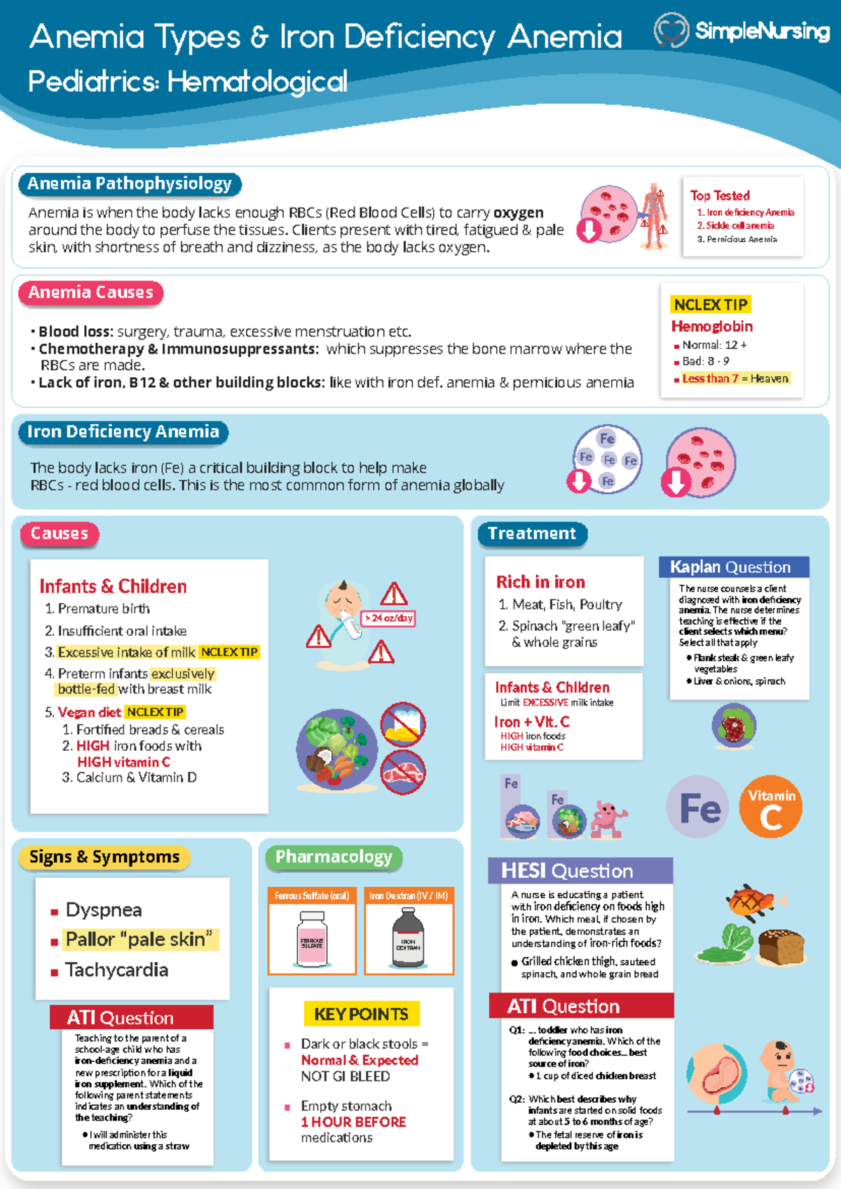 Pediatrics: Iron Deficiency Anemia Overview and Management - Studocu
