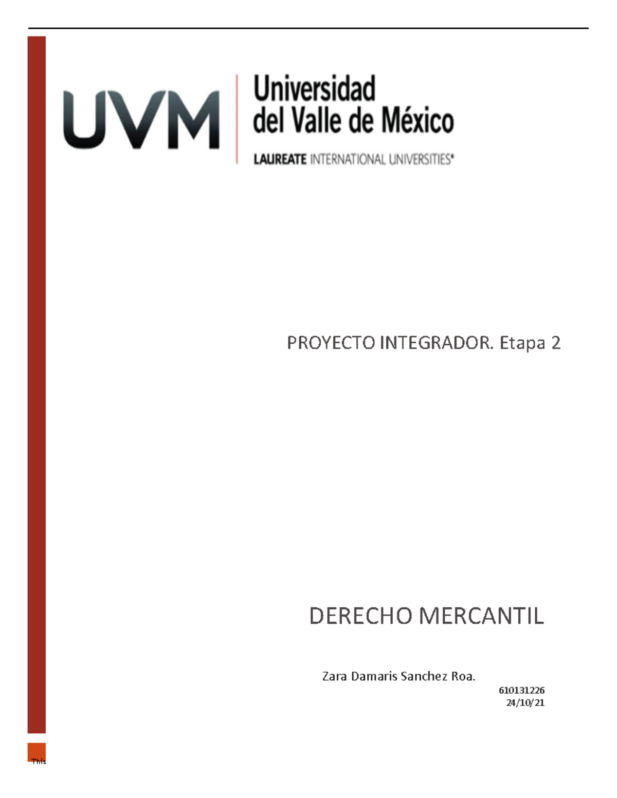 Proyecto intgrador etapa 2 zdsr - This PROYECTO INTEGRADOR. Etapa 2 ...