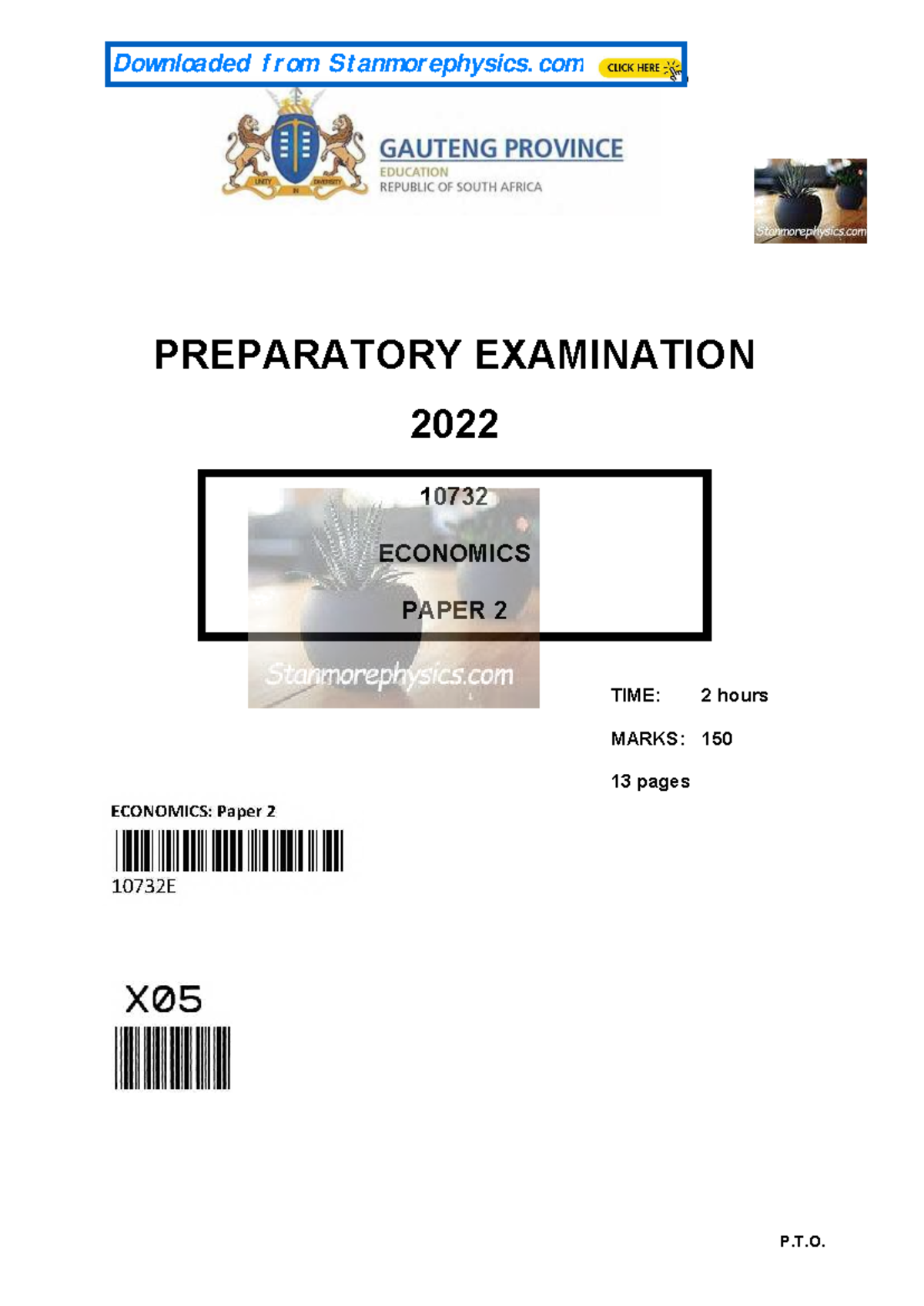 Gauteng Economics Grade 12 Prep Exam Sept 2022 P2 & Marking Memo - Studocu
