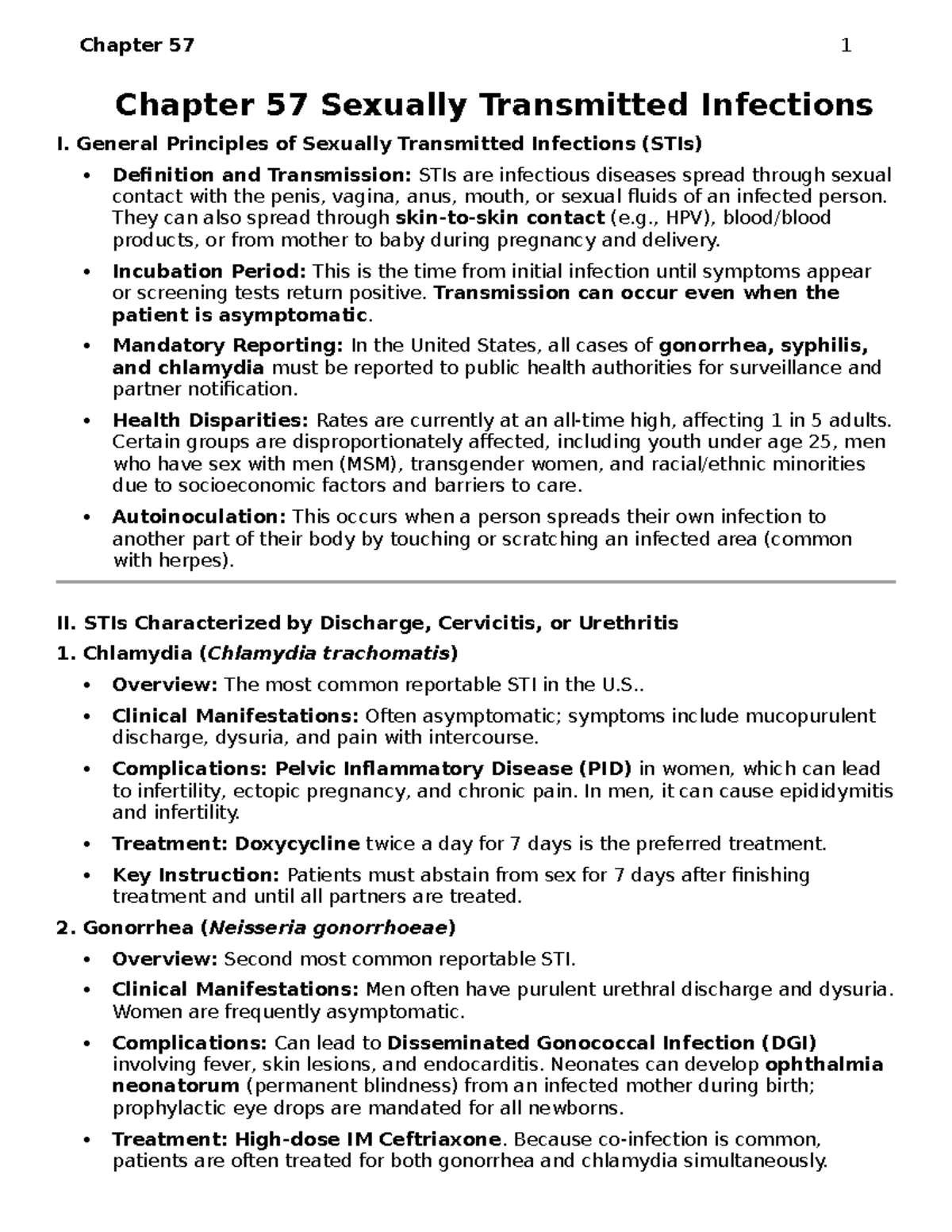 Chapter 57 STIs Study Guide: Definitions, Transmission, and Management ...