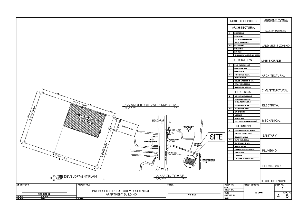 Proposed 3-Storey Residential Apartment Building Plans - Studocu