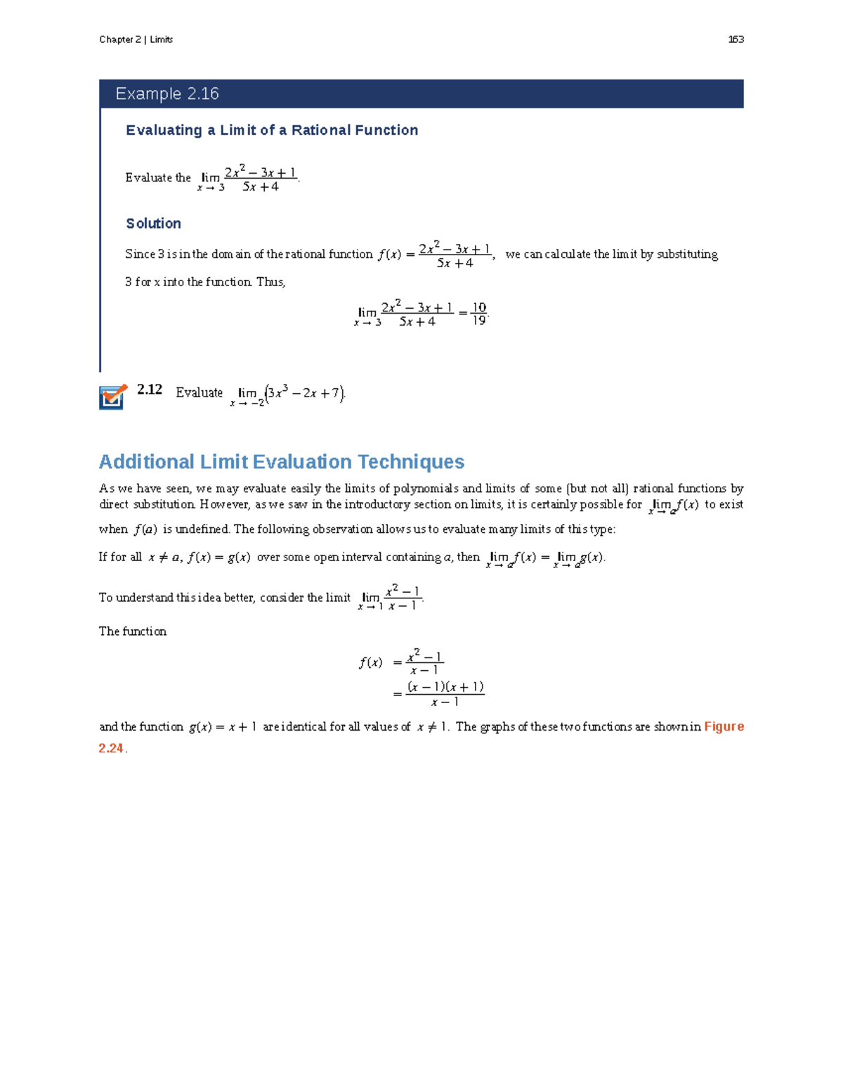 Chapter 2: Evaluating Limits of Rational Functions in Calculus - Studocu
