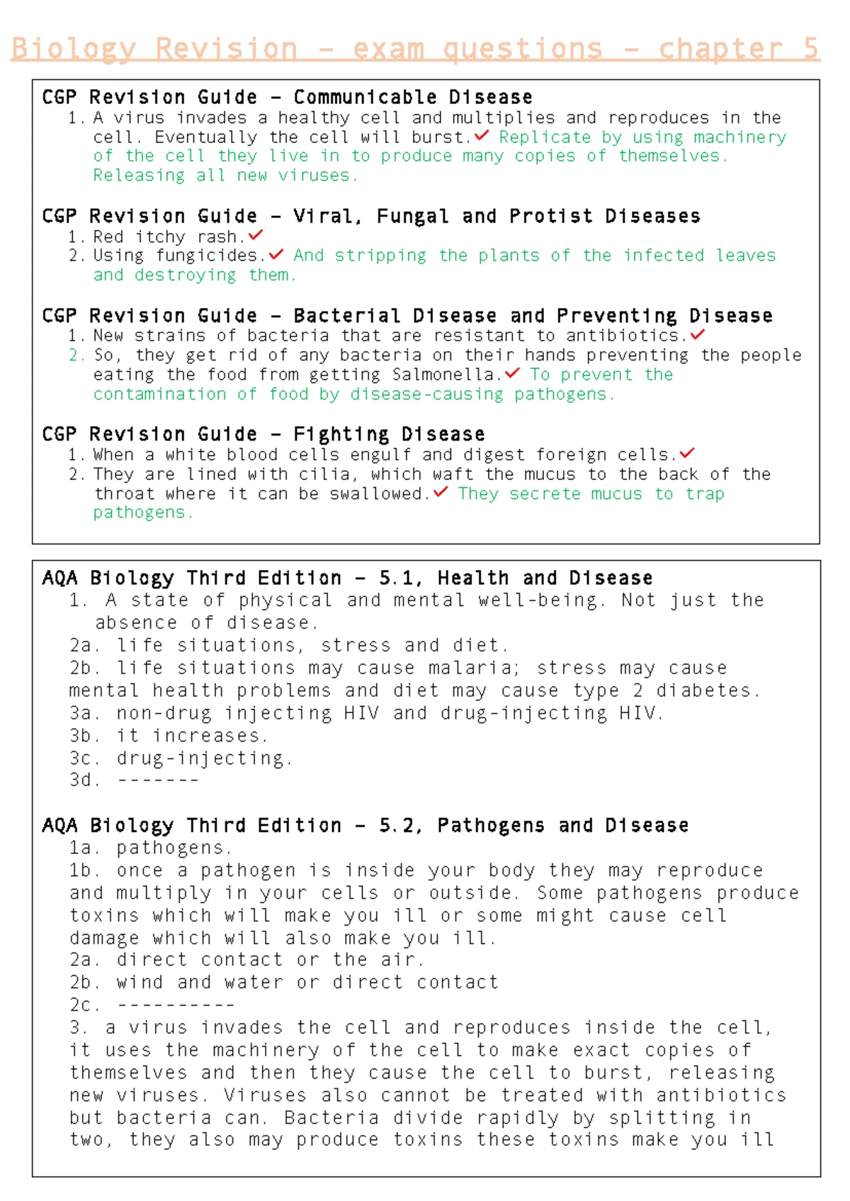 Exam Questions on the Eye topic in AQA Biology GCSE from previous exams ...