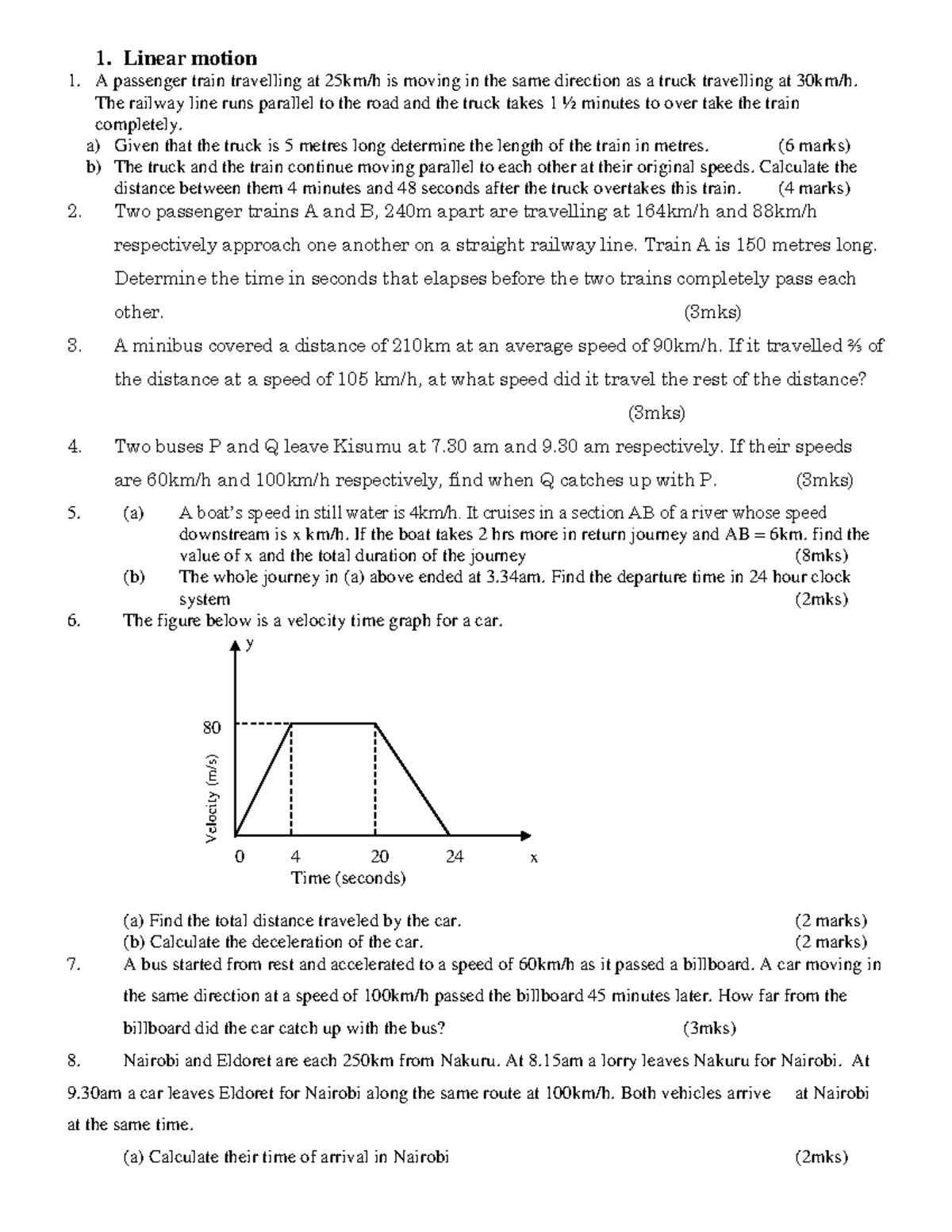 40.0.0 Linear Motion - Lecture Notes for Computational Physics Q&A ...
