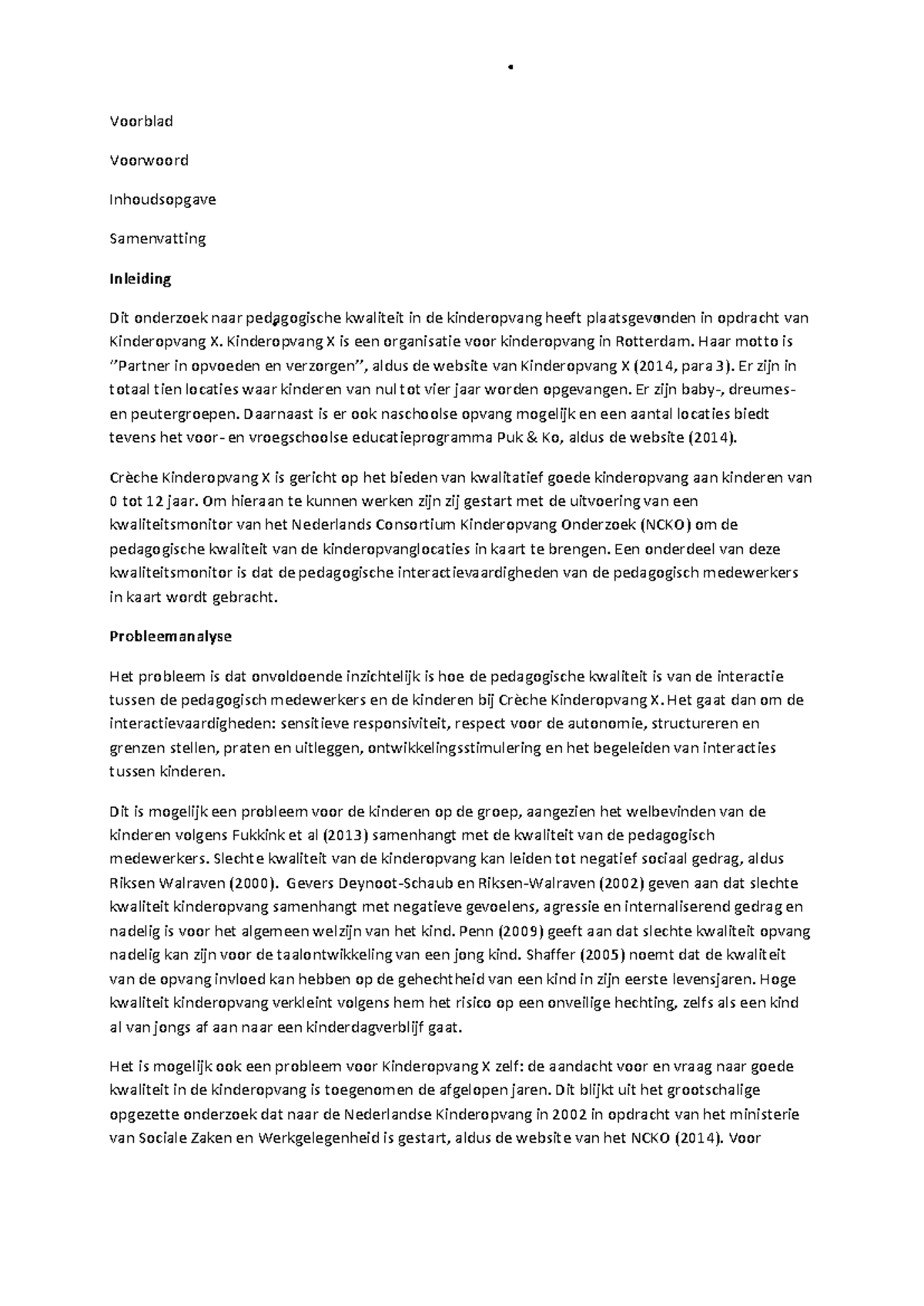 Voorbeeld van een onderzoeksverslag - Voorblad Voorwoord Inhoudsopgave ...