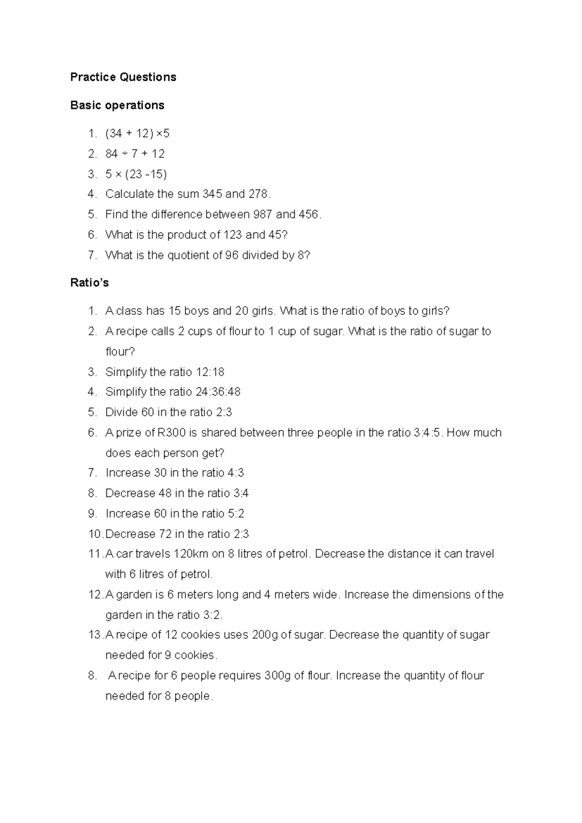 Numeracy Skills Exam Prep Guide (LNS121E) for Legal Professionals - Studocu