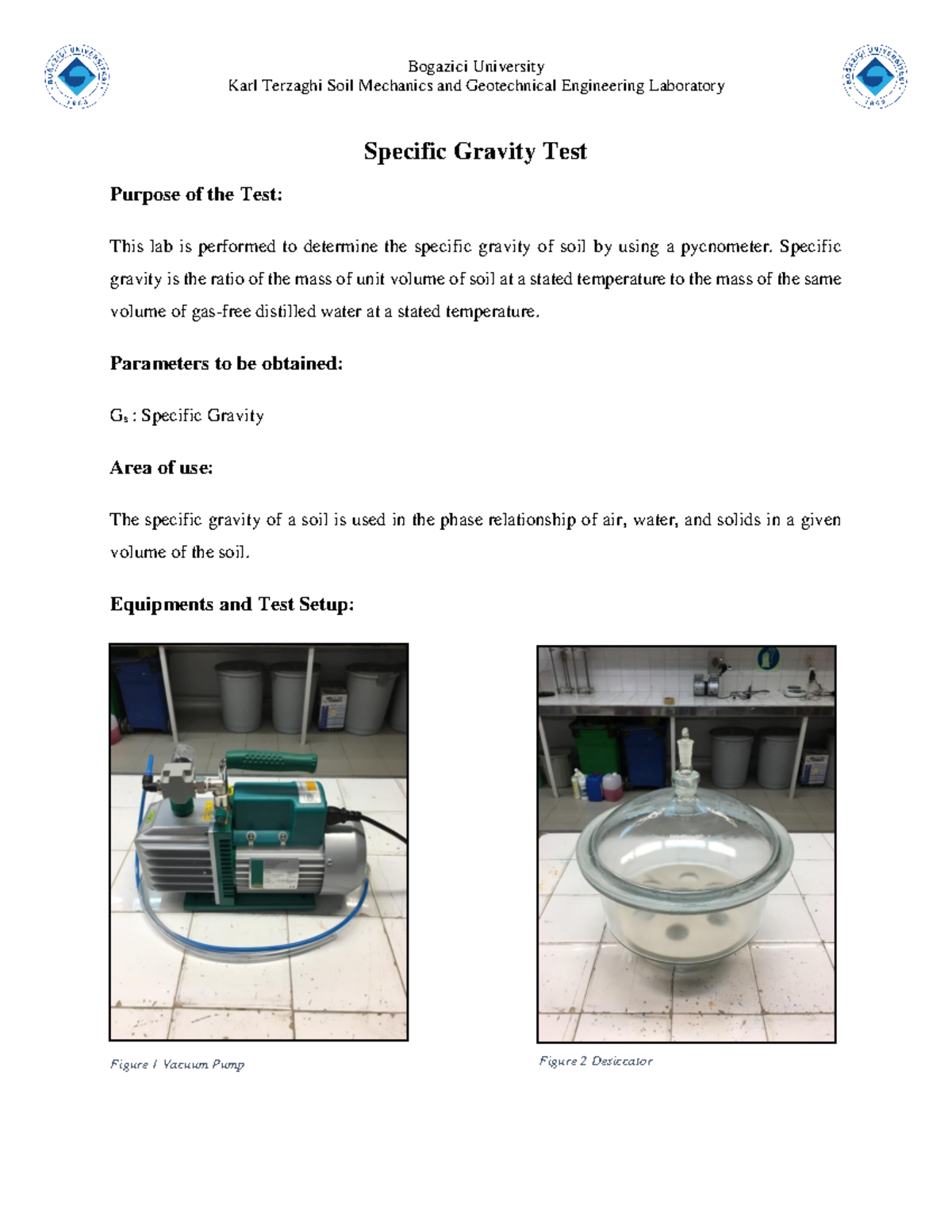Specific Gravity Lab Notes - Karl Terzaghi Soil Mechanics and ...