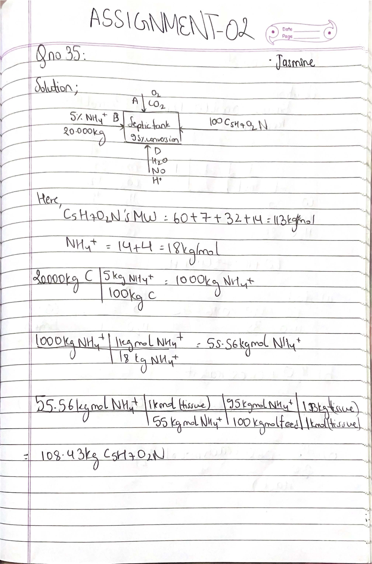 CSH4QN Assignment 02: Chemical Reaction Analysis and Calculations - Studocu