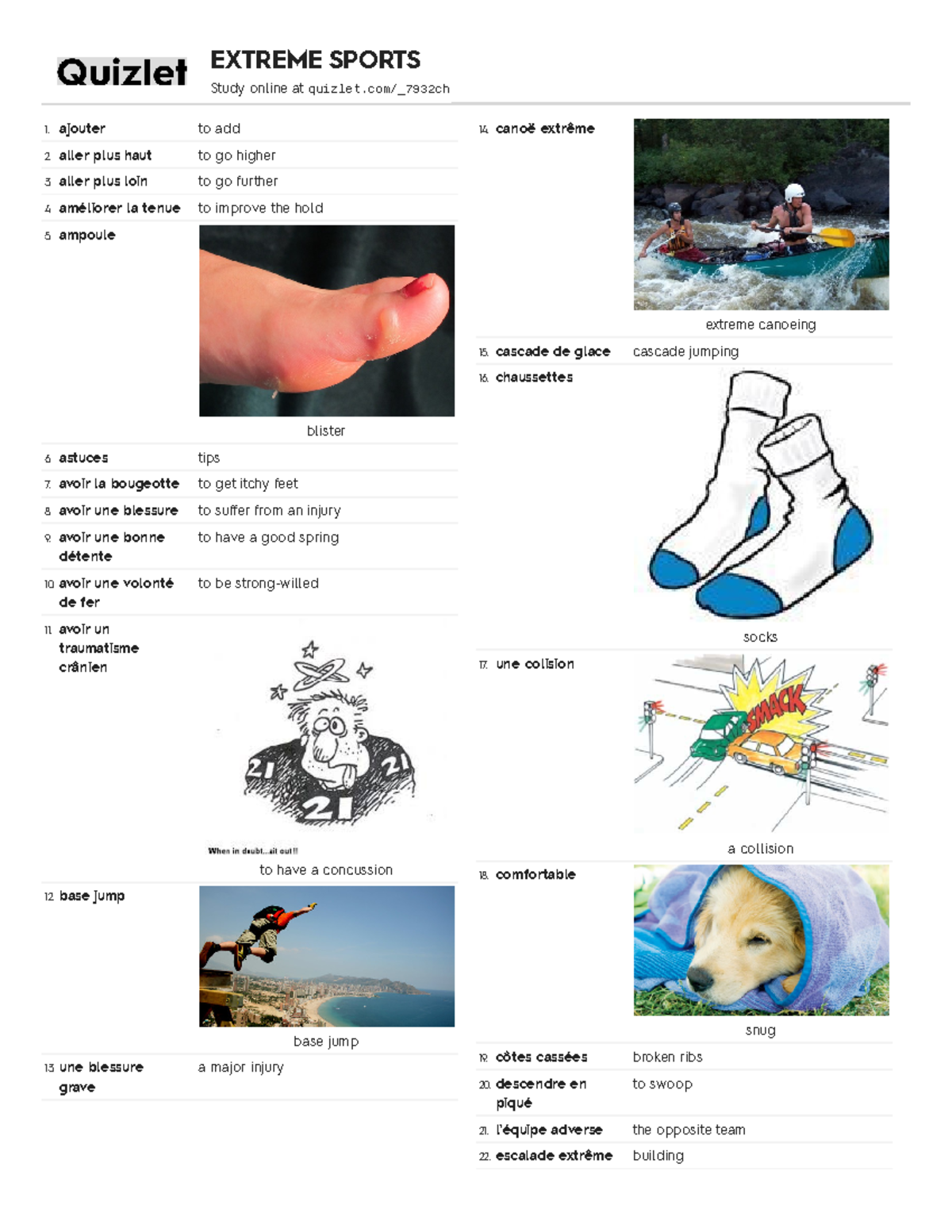 5. Extreme Sports Glossary: Key Terms and Definitions - Studocu