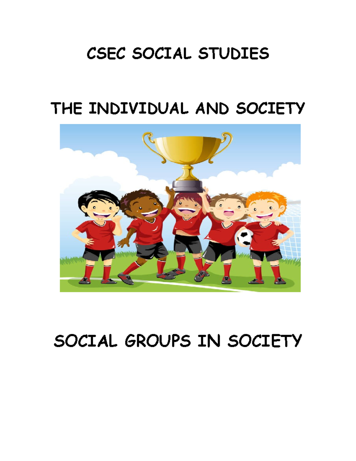 CSEC SOCIAL STUDIES: Understanding Social Groups in Society - Studocu