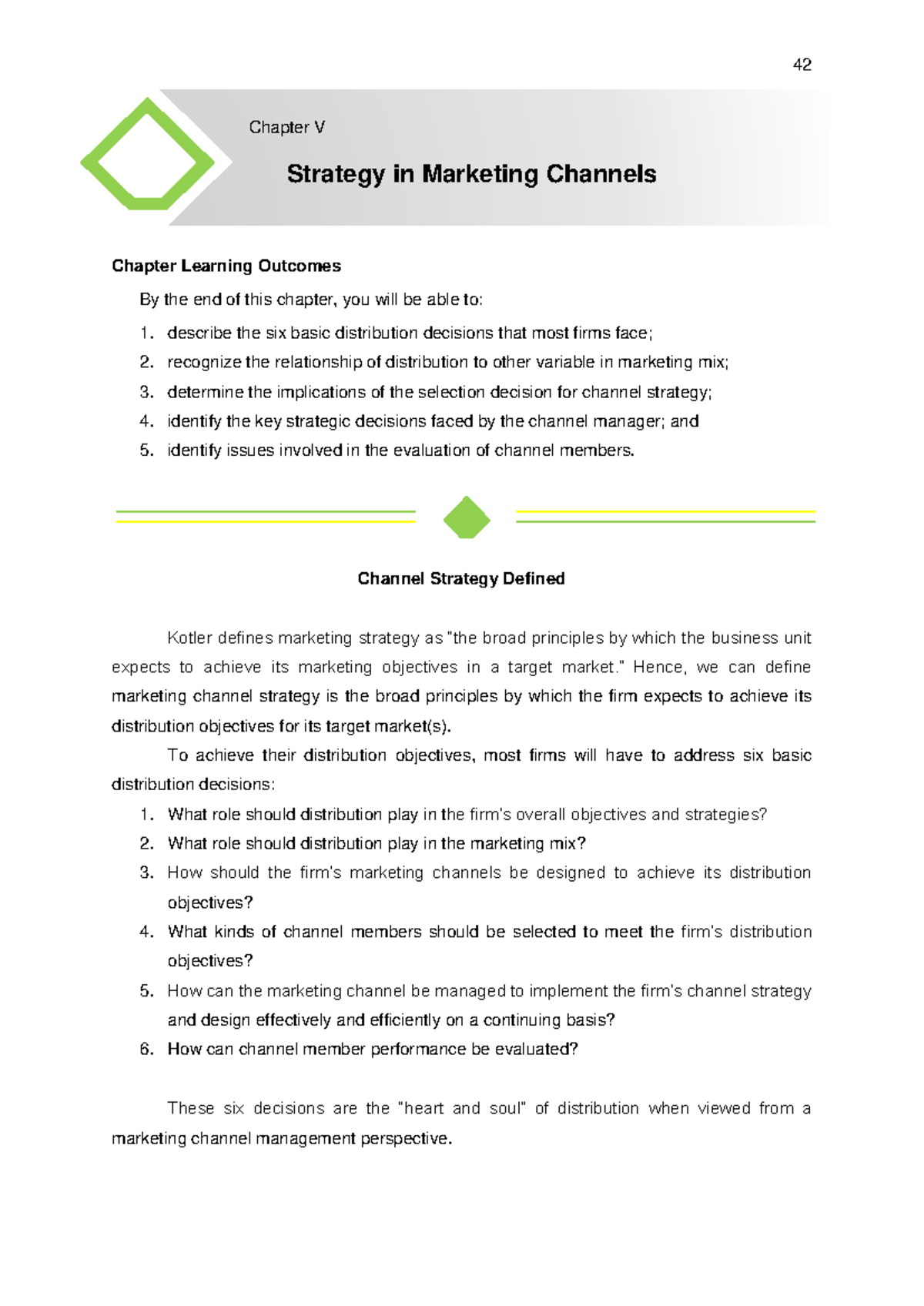 MKTG101 Chapter 5: Effective Strategies in Marketing Channels - Studocu
