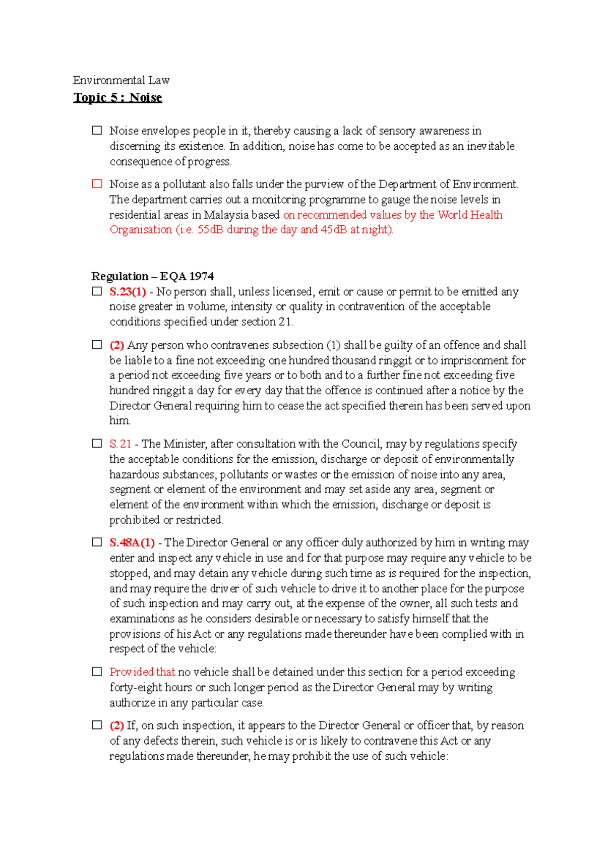 Environmental Law Topic 5: Understanding Noise Pollution Regulations ...