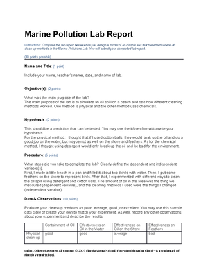 4.04 Marine populations Lab Report - Marine Populations Lab Report ...