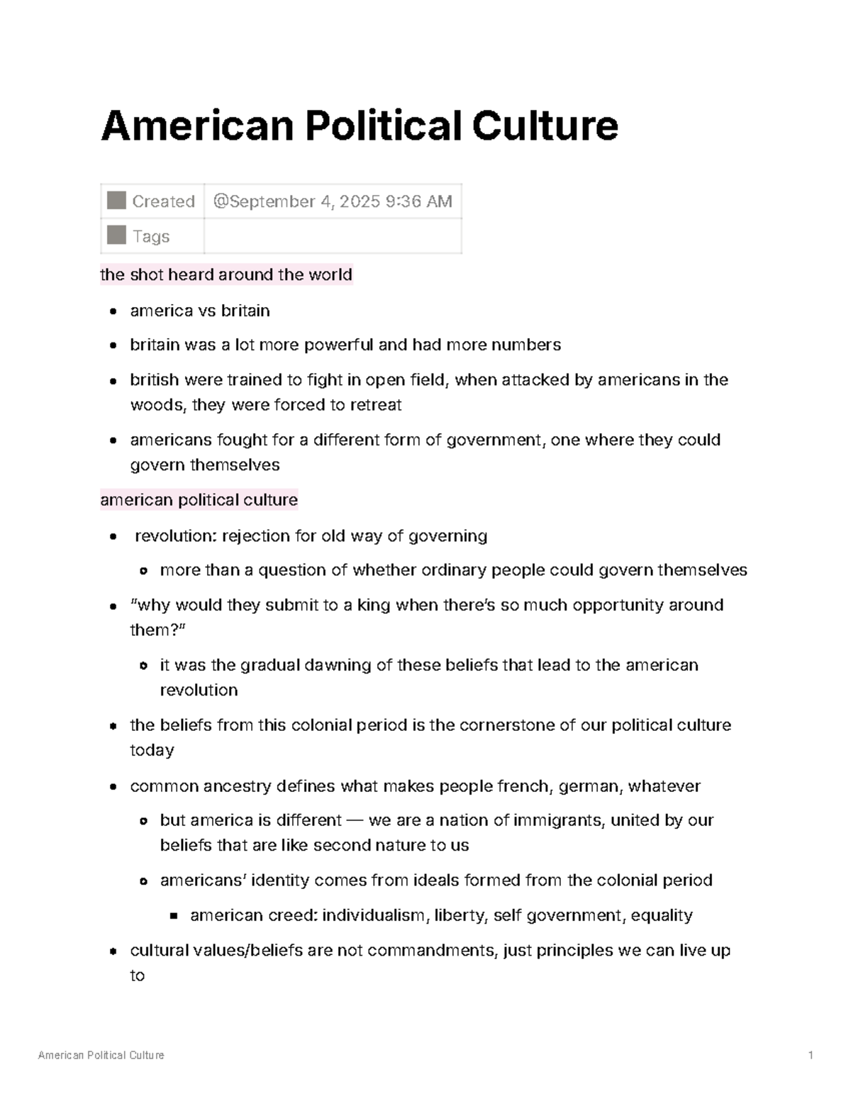 Understanding American Political Culture: Roots & Ideals (APC 101 ...