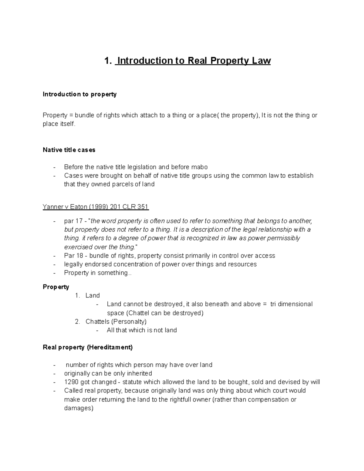 Introduction to Real Property Law - 1. Introduction to Real Property ...