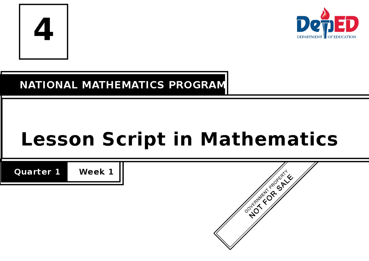 CO 2024 LS G4 NMP Quarter 1 Lesson Script for Week 1: Angles - Studocu