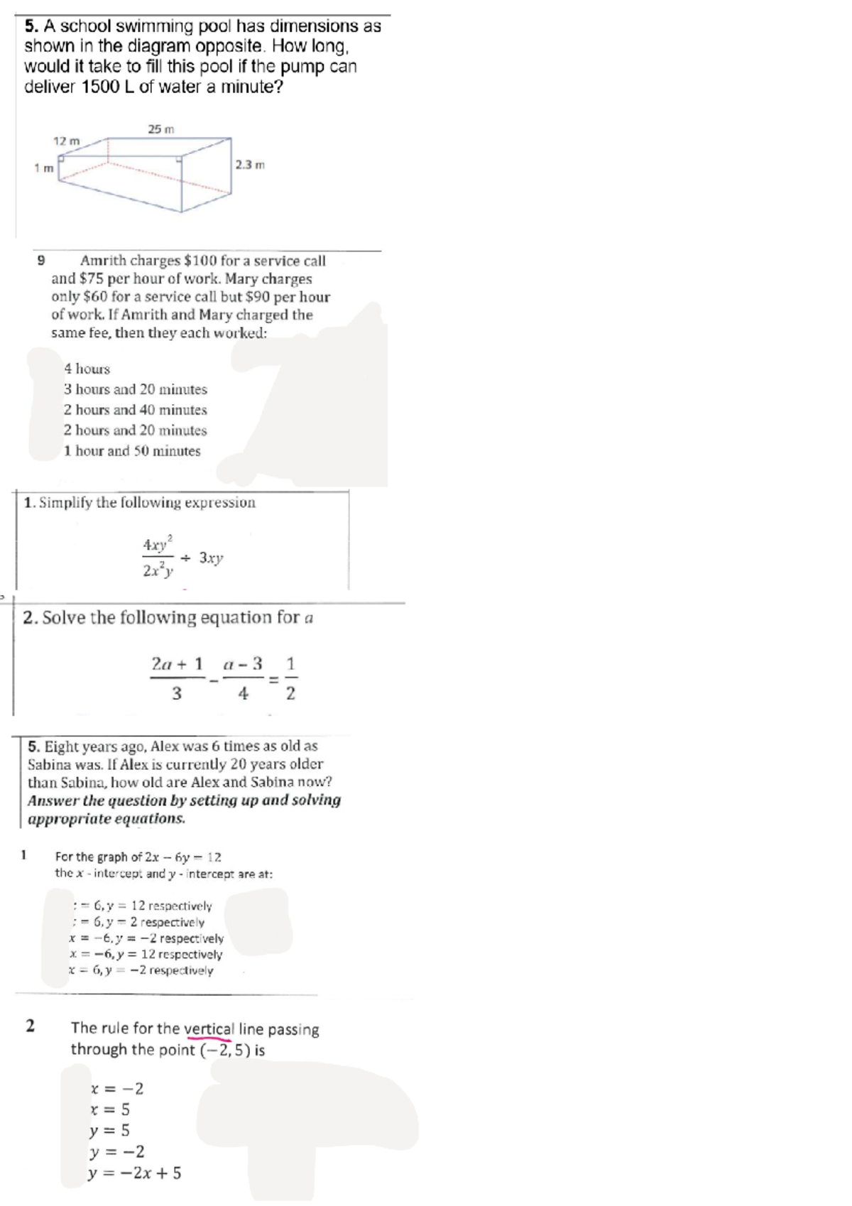 Maths Test Prep: Key Concepts for Success - Studocu