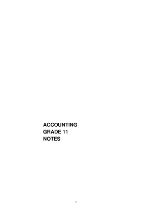 Accounting Grade 11 Notes - ACCOUNTING GRADE 11 NOTES Presentation ...