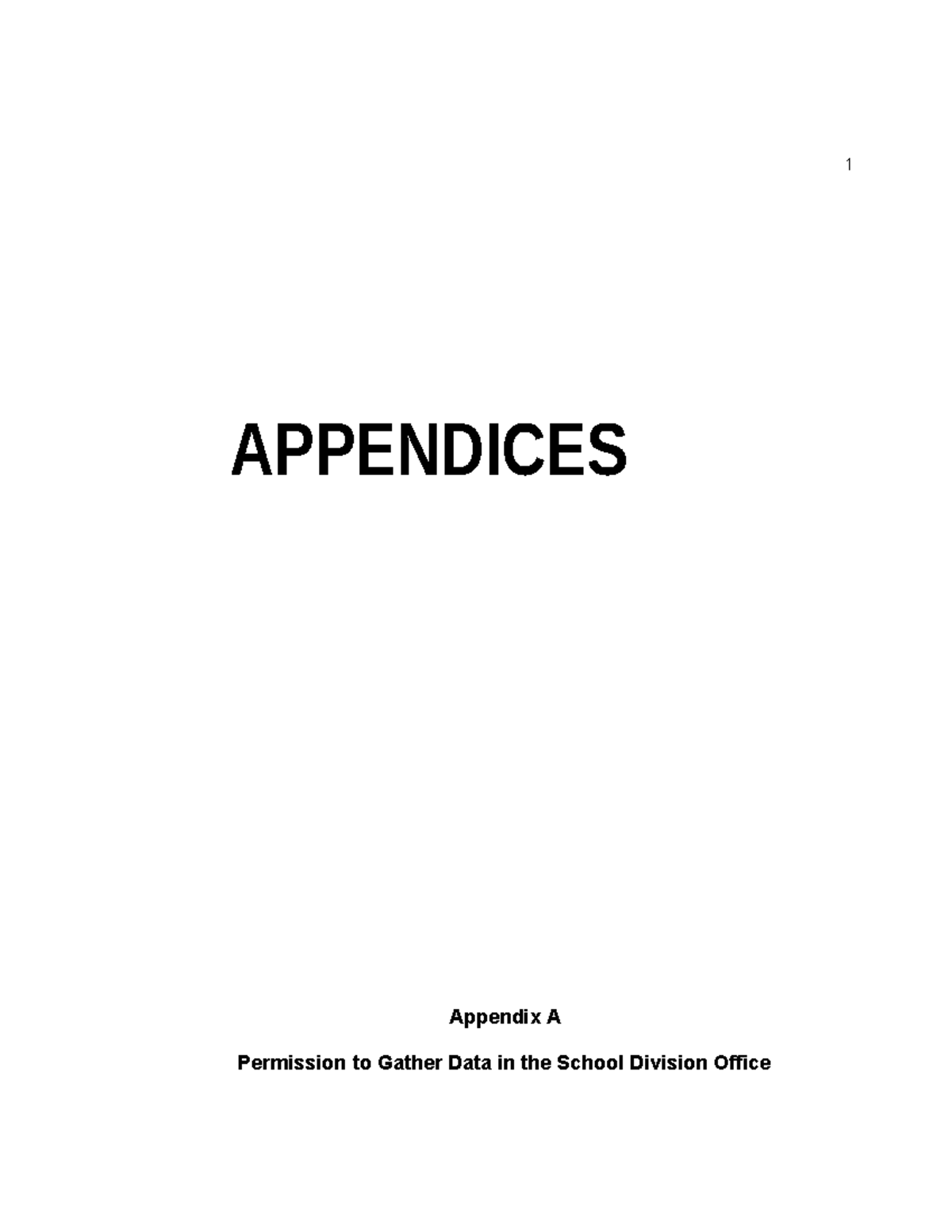 Appendices - ALL IN THERE - APPENDICES Appendix A Permission to Gather ...