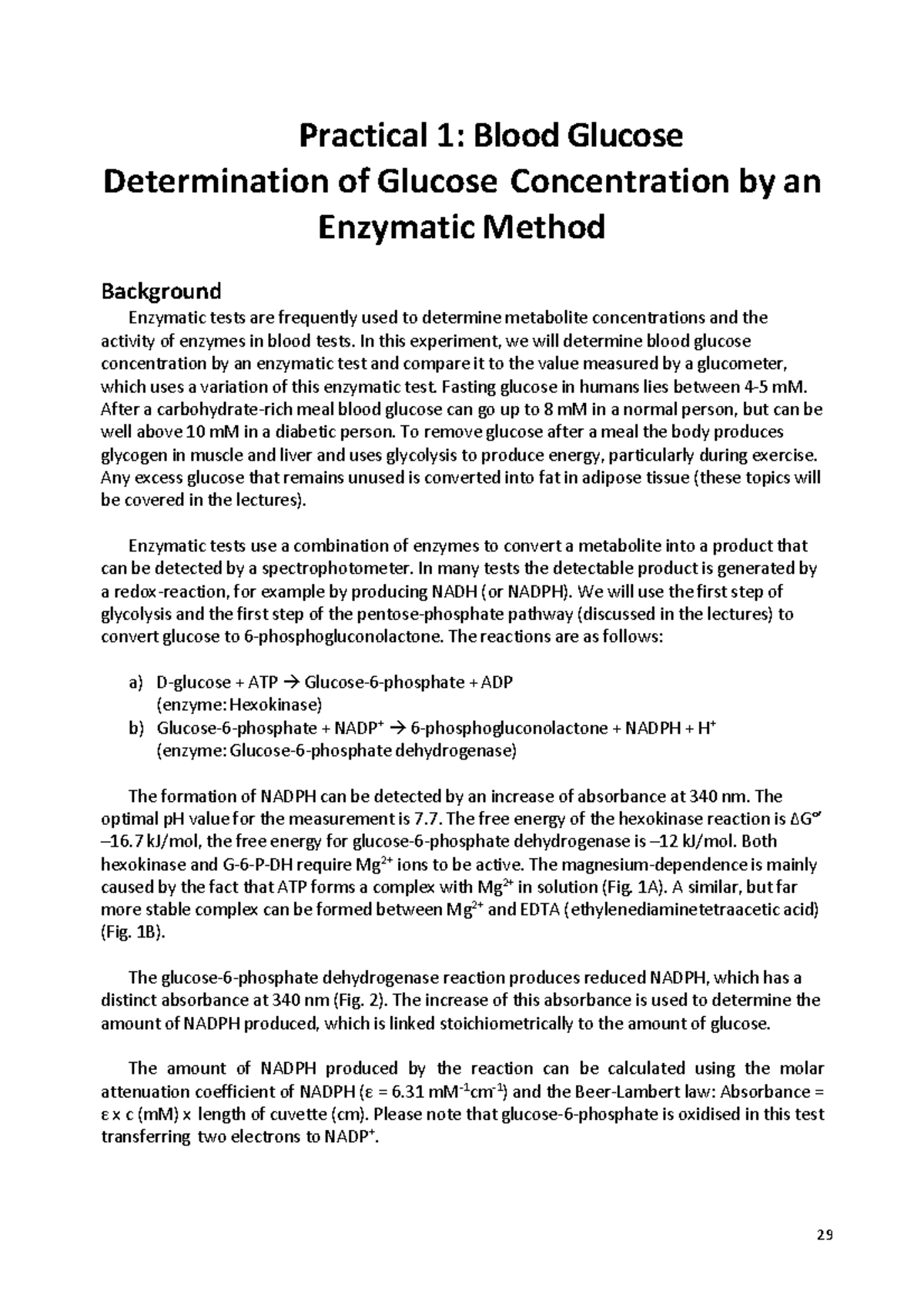 BIOL2171 Lab Manual 2026: Blood Glucose & Lipid Analysis Experiments ...
