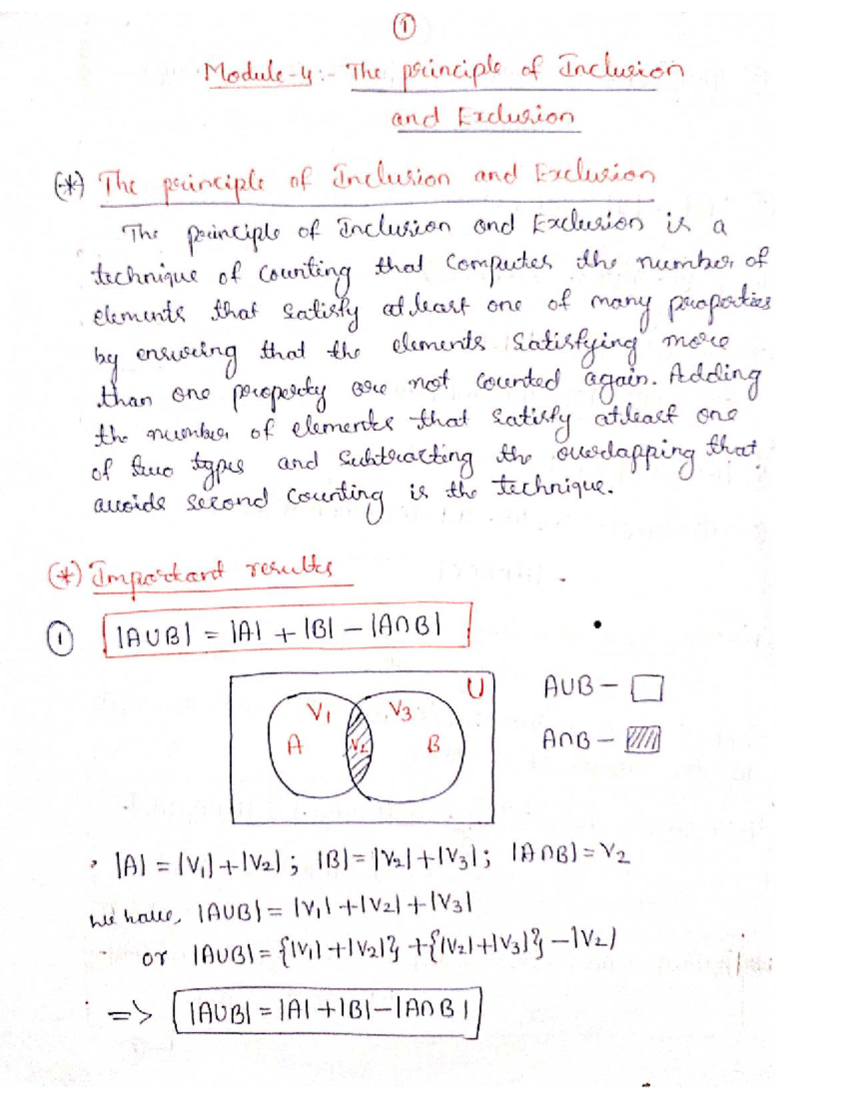 Module 4: The Principle of Inclusion and Exclusion Explained - Studocu