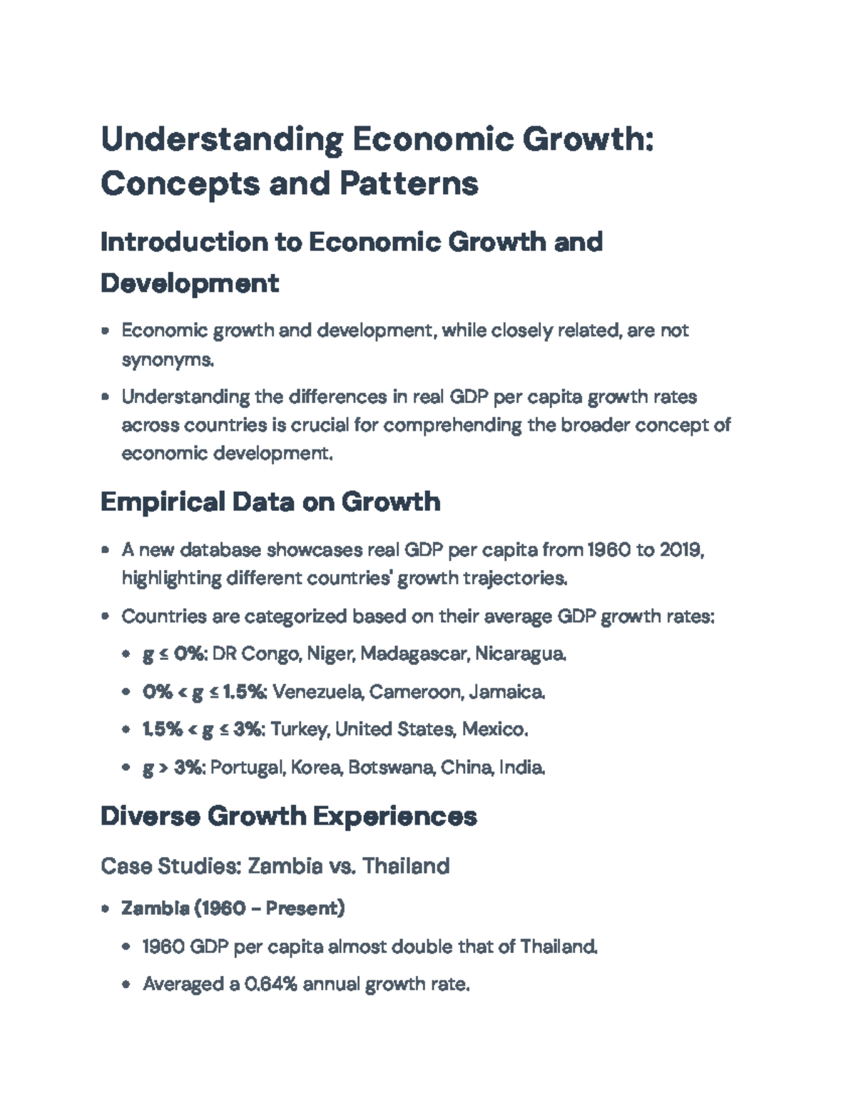 Understanding Economic Growth: Patterns and Case Studies (ECO101 ...
