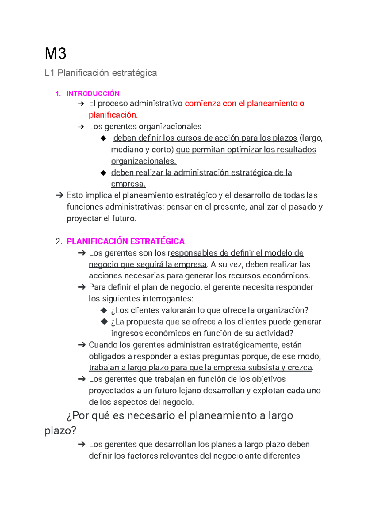 Contabilidad M3 y M4: Resumen de Planificación Estratégica y Rol del Contador - Studocu