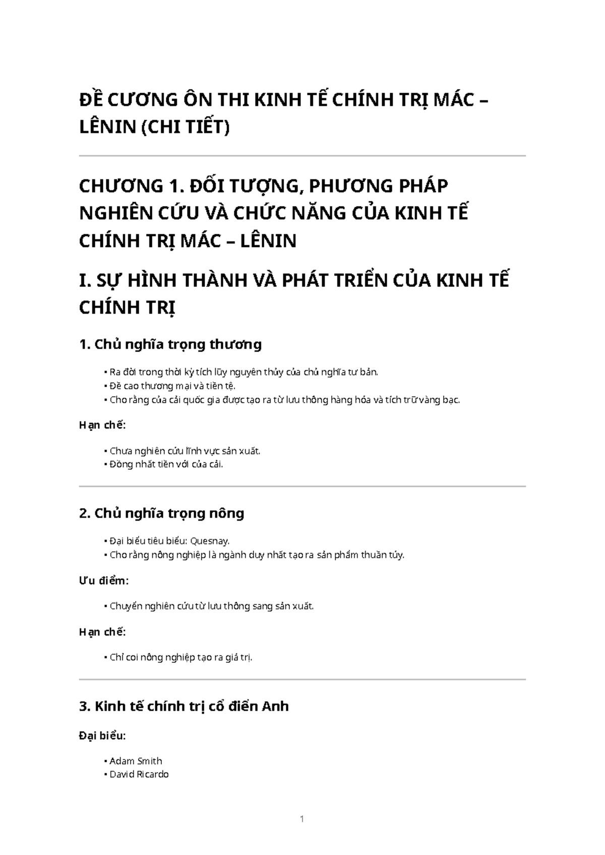 ĐỀ CƯƠNG ÔN THI KINH TẾ CHÍNH TRỊ MÁC LÊNIN CHƯƠNG 1-6 - Studocu