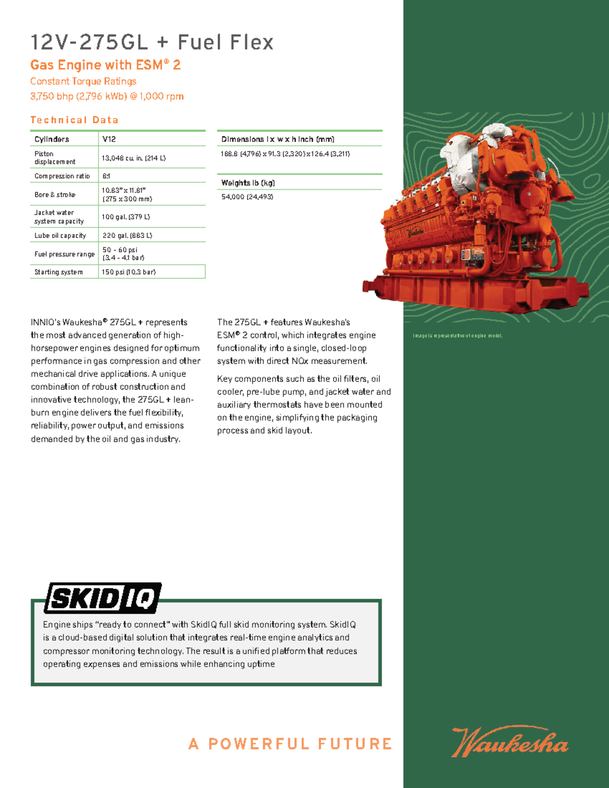 IWK 123017 12 Technical Data for 275GL Fuel Flex Gas Engine - Studocu