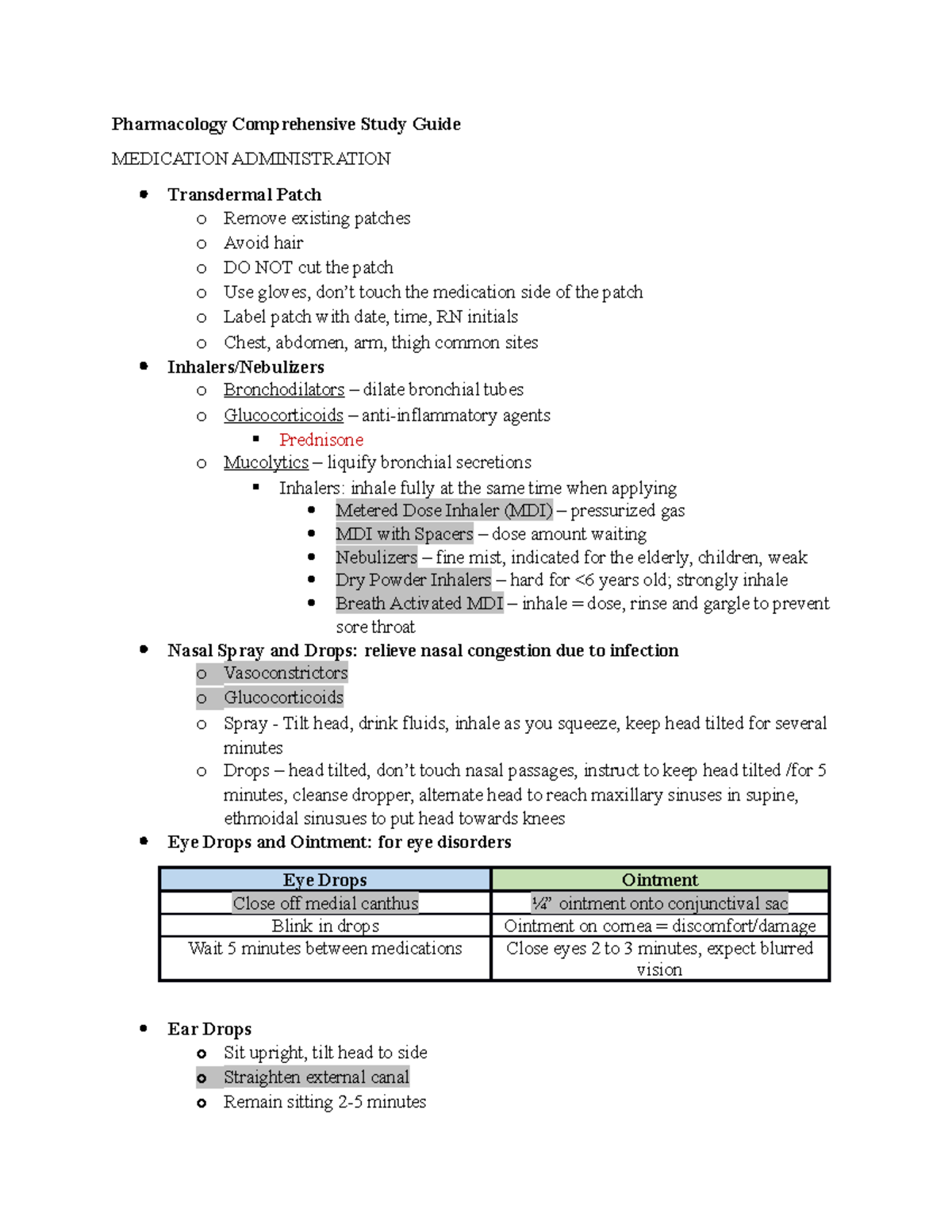 Pharmacology Comprehensive Study Guide - Pharmacology Comprehensive ...
