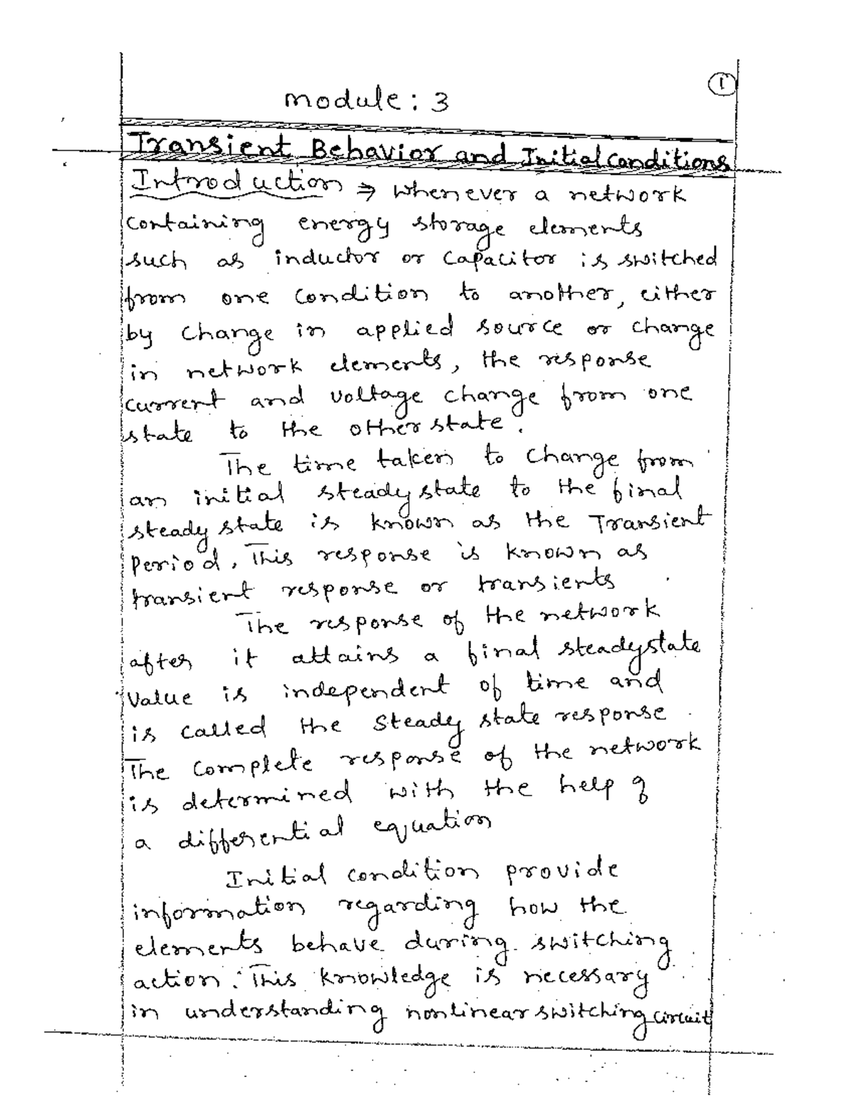 NT MOD3@Az Documents - Module 3 nites - I module : 3 Transient Behavior ...