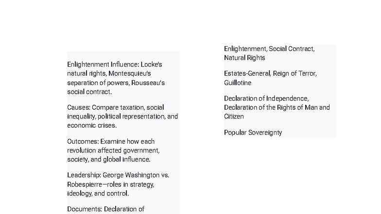 American & French Revolution Review Quiz: Causes & Outcomes Analysis ...